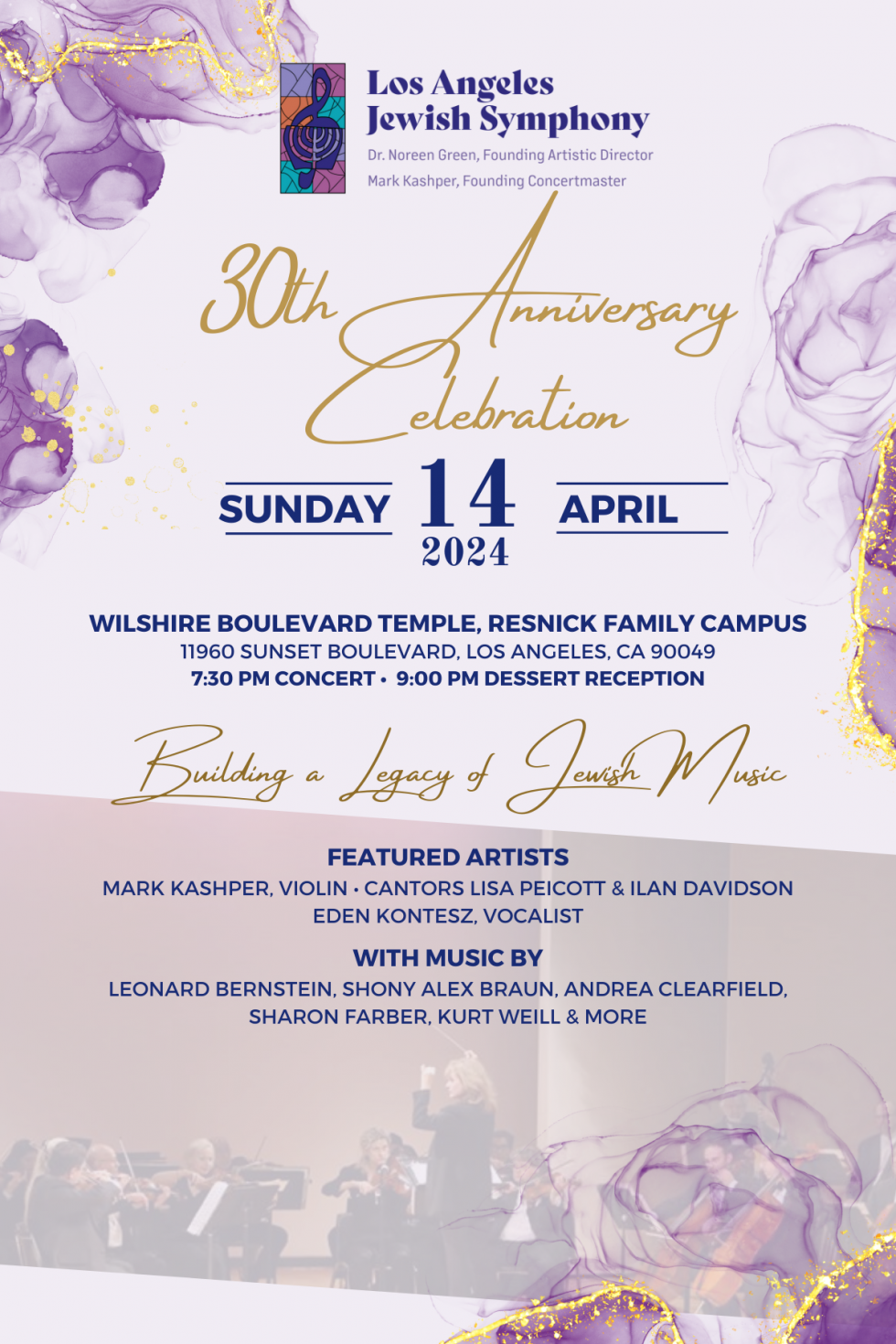 30th Anniversary Celebration - LA Jewish Symphony